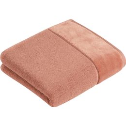 Handtuch Vossen "Pure", rot (rot wood), B:50cm L:100cm, Webfrottier, Obermaterial: 100% Baumwolle, Handtücher, Baumwolle & VEGAN, mit eleganter Veloursbordüre