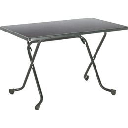 Klapptisch Best "Madrid", grau (anthrazit), B:110cm H:73cm T:70cm, Stahl/Laminierte Tischplatte, Tische, quadratisch