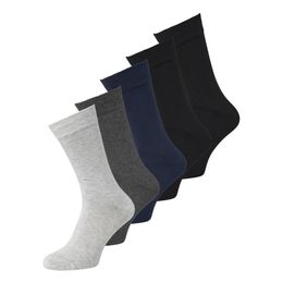 Jack & Jones Basicsocken JACK & JONES "JACBASIC BAMBOO SOCK 5 PACK NOOS", Herren, schwarz (multi schwarz), Baumwollmischung, uni und melange, Socken