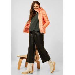 Steppjacke Marikoo "Luci", Damen, Gr. S (36), rot (coral), Obermaterial: 100% Nylon, Futter: 100% Polyester, Wattierung: 100% Polyester, Ärmelfutter: 100% Polyester, figurbetont hüftbedeckend, Ärmel ohne Ärmelschlitz normaler Saum, Jacken, modische Damen Übergangsjacke mit großer Kapuze