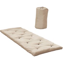 Futonmatratze Karup Design, beige, B:70cm H:5cm L:190cm, Bezug Matratze: 80% Baumwolle, 20% Polyester, Matratzen