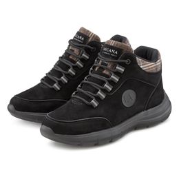 Sneaker Lascana, Damen, Gr. 36, schwarz, Obermaterial: 100% Lederimitat. Futter: 100% Textilmaterial. Decksohle: 100% Textilmaterial. Laufsohle: 100% Synthetik, unifarben, Schuhe Sneaker, mit leichter Sohle, Outdoorschuhe,Freizeitschuhe,Trekking Boots, VEGAN