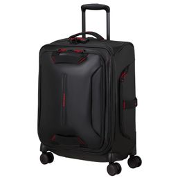 Weichgepäck-Trolley Samsonite "ECODIVER, verschiedene Größen und Farben", Gr. B/H/T: 40 x 55 x 23 50, schwarz, Nylon, Polyester, Koffer, Koffer Reisegepäck Weichgepäck-Koffer Fronttasche
