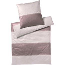 Bettwäsche Elegante "Shootingstar", rot (bordeaux), B/L: 155cm x 220cm, 1 Stk., 1 Stk., Mako-Satin, B/L: 80cm x 80cm, 2 Stk., Mako-Satin, Obermaterial: 100% Baumwolle, Bettwäsche, angenehmes Hautgefühl