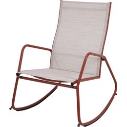 Gartenstuhl Best "Brody", orange (terrakotta), B:68,5cm H:97cm T:91cm, Stahl, Stühle, Schaukelstuhl