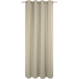 Vorhang WIRTH "Newbury", grau (taupe), B:130cm H:185cm, Baumwolle, Polyester, Gardinen, nach Ma&szlig;