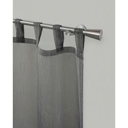Gardinenstange Garesa "ROSA", silber (edelstahlfarben), L:450cm Ø:16mm, Metall, Gardinenstangen, Vorhanggarnitur, verlängerbar, Endknopf Stumpf, ohne Ringe