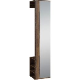 Garderobenpaneel Inosign "Ben", braun (old wood), B:40 H:184 T:35, Melamin, Spanplatte, Garderobenpaneele, Breite 40 cm, mit Spiegel und Kleiderstange
