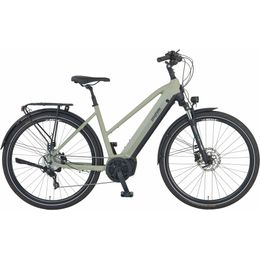 E-Bike Prophete "Entdecker 4.0" Gr. 50, grau (grau, schwarz, schwarz), Elektrofahrräder, 50cm, 28 Zoll (71,12cm), Pedelec, Elektrofahrrad für Damen, Topseller