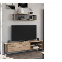 Lowboard Home Affaire "Mia", braun (artisan eiche nachbildung, matera nb), B:178cm H:52cm T:42cm, FSC-zertifizierter Holzwerkstoff, Sideboards, Echtholzoptik, Eiche, 178 cm breiter Schrank