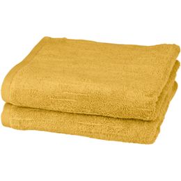Handtuch Ross "Premium", gelb (safran), B:50cm L:100cm, Frottier, Obermaterial: 100% Baumwolle, Handtücher, 100% Baumwolle