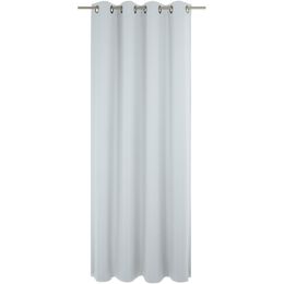 Vorhang WIRTH "Sunday", blau, B:142cm H:405cm, Baumwolle, Polyester, Gardinen, nach Maß