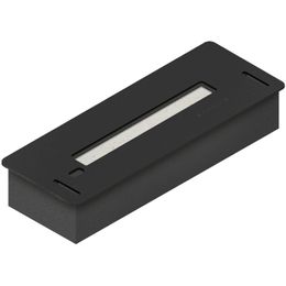 Echtfeuer-Dekokamin Xaralyn "Brenner 4114LB", schwarz, B:41cm H:8cm L:14cm, Edelstahl, Dekokamine