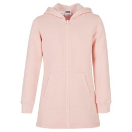Parka Urban Classics "Urban Classics Damen Girls Sweat Parka", Mädchen, Gr. 110/116, pink, 65% Baumwolle, 35% Polyester, unifarben, normal, ohne Ausschnitt, Jacken