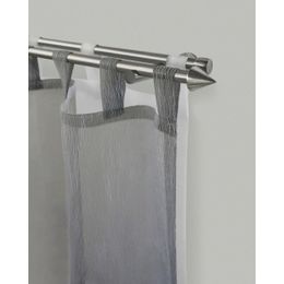 Gardinenstange Garesa "DIAMANT", silber (edelstahlfarben), L:380cm Ø:16mm, Metall, Gardinenstangen, Vorhanggarnitur, verlängerbar, Kegel, edelstahl optik, ohne Ringe