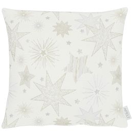 Kissenh&uuml;lle Apelt "3755", beige, B:40cm L:40cm, Polyester, Baumwolle, Polyester, Kissenbez&uuml;ge, Kissenh&uuml;lle