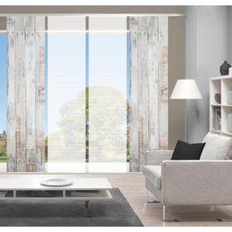 Schiebegardine Vision "LIZZA" Gr. 1, beige (naturfarben), B:60cm H:260cm, Polyester, Gardinen, SET,SCHIEBEVORHANG,BAMBUS,DIGITALDRUCK