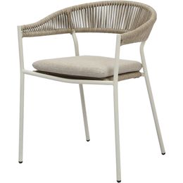 Gartenstuhl Best "Sebastian", beige (sand), B:54cm H:76cm T:57cm, Stahl, Stühle, Outdoor Dining Stuhl