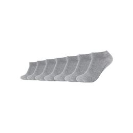 Sneakersocken Camano "ca-soft", Damen, Gr. 35-38, grau (hellgrau, meliert), Baumwollmischung, meliert, normal, Socken, mit weichem Komfortbund ohne drückende Nähte