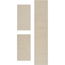 Bettumrandung Theko "Taza Royal" Gr. 14, beige (natur weiß), H:24mm, Obermaterial: 100% Wolle, Bettumrandungen, Läufer-Set, echter Berber aus Marokko, reine Schurwolle, handgeknüpft