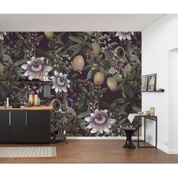 Fototapete Komar "Digitaldruck Vlies - Mezzanotte - Größe 300 x 250 cm", bunt (gelb,grün,schwarz), Rollen:, Vlies, Tapeten, Wohnzimmer, Schlafzimmer
