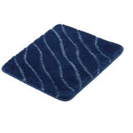 Badematte Kleine Wolke "Tram", blau (mare), H:20mm, Polyacryl, Badematten, modernes Wellen Design, Hoch-Tief Effekt