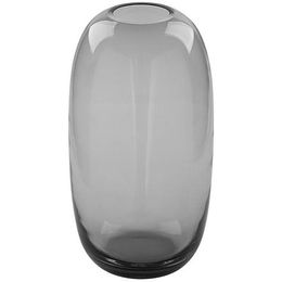 Dekovase Fink "BRASIL", grau, H:30cm Ø:16,5cm, Glas, Vasen, aus Glas