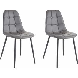 Essgruppe Inosign, grau (grau, weiß hochglanz,), Sitzmöbel-Sets, Esstisch, Breite 160 cm und 4 Esszimmerstühle, Bezug in Kunstleder