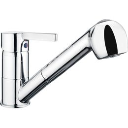 Spültischarmatur CORNAT "SKAGEN", grau (chromfarben), Messing, Armaturen, Einhebelmischer, Durchflussmenge bei 3 bar: ca. 8,40 l/min