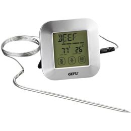Bratenthermometer Gefu "PUNTO", silber, B:8,5cm H:2,4cm T:8,5cm, Edelstahl, Kunststoff, Temperaturmessgeräte, digital, für Grill, Backofen und Herd