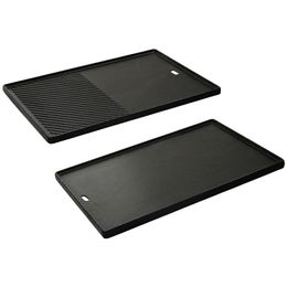 Grillplatte Enders "Switch Grid 1/2", schwarz, B:43cm T:31cm, Aluguss, Grillroste, Gusswendeplatte