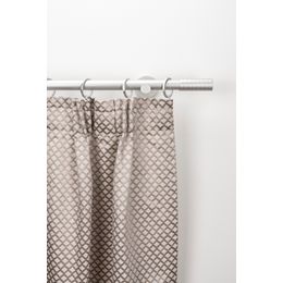 Gardinenstange Garesa "EASY", silber (silberfarben), B:64cm L:600cm &Oslash;:20mm, Aluminium, Gardinenstangen, Vorhanggarnitur, verl&auml;ngerbar, Endk. M. Streifen, Alu, mit Ringe