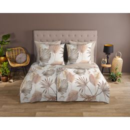 Wendebettwäsche Good Morning "Vince", beige (sand), B/L: 200cm x 200cm, 1 Stk., 2 Stk., Renforcé, B/L: 80cm x 80cm & 80cm x 80cm, 3 Stk., Renforcé, Obermaterial: 100% Baumwolle, Bettwäsche, 100% Baumwolle, Renforcé, 135x200, Reißverschluss, Wendeoptik, Sand
