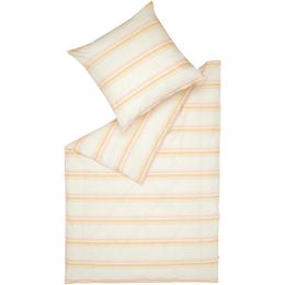 Bettw&auml;sche Esprit "Adrien", rosa, B/L: 155cm x 220cm, 1 Stk., 1 Stk., Chambray, B/L: 80cm x 80cm, 2 Stk., Chambray, Obermaterial: 100% Baumwolle, Bettw&auml;sche, Bettw&auml;sche, mehrfarbige Querstreifen