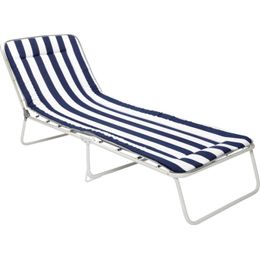Gartenliege Best "Chiemsee", weiß, Obermaterial: 60% Polyurethan, 40% Polyester, Gartenliegen, robustes Stahlrohrgestell