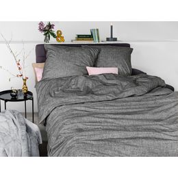 Bettwäsche Irisette "Mink 8835", grau, B/L: 155cm x 200cm, 1 Stk., 1 Stk., Biber, B/L: 80cm x 80cm, 2 Stk., Biber, Obermaterial: 100% Baumwolle, Bettwäsche, einzigartige kuschelig weiche Winterbettwäsche