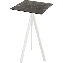 Klapptisch Essentials "Infinity", wei&szlig; (wei&szlig;, galaxy marble, wei&szlig;), B:70cm H:110cm T:70cm, Pulverbeschichteter Stahl + HPL Tischplatte, Tische, Klapptisch, in verschiedenen Ausf&uuml;hrungen