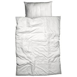 Bettwäsche CASATEX "Uni", weiß, B/L: 135cm x 200cm, 1 Stk., 1 Stk., Satin, B/L: 80cm x 80cm, 2 Stk., Satin, Obermaterial: 100% Baumwolle, Bettwäsche, Uni Design, Reißverschluss, tolle Farben