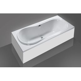 Badewanne Ottofond "Palma", weiß, B:90cm H:58cm L:190cm T:90cm, Sanitäracryl, Badewannen, mit Wannenträger und Ablaufgarnitur