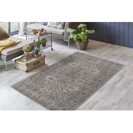 Teppich Kayoom "Perry 325", grün (grün, taupe), B:120cm H:16mm L:170cm, Baumwolle, Teppiche, digitaler Druck, verwaschenes Farbendesign, pflegeleicht