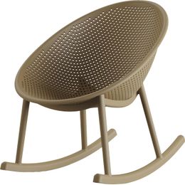 Gartenstuhl Best "Qosy", beige (sand), B:66cm H:80cm T:83cm, Polypropylen, Stühle, Outdoor-Schaukelstuhl