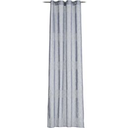 Gözze Vorhang GÖZZE "Marrakesch - Ösenschal" Gr. 1, blau, B:140cm H:245cm, Polyester, Gardinen, HxB: 245x140, transparentes Gewebe inkl. Querstreifen