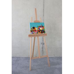 Leinwandbild Komar "Encanto Colours of Columbia - Größe 30 x 40 cm", bunt (farbe rahmen: braun, farbe bild(er): bunt), B:30cm H:40cm T:2cm, Papier, Bilder, Keilrahmenbild mit Echtholzrahmen, Kinderzimmer