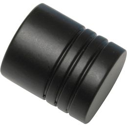 Gardinenstangen-Endstück Gardinia "Memphis", schwarz, L:2,6, Gardinenstangenendstücke, Serie Einzelprogramm Memphis Ø 16 mm