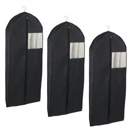 Kleidersack Wenko "Modell Deep Black", schwarz, Kunststoff, Kleidersäcke, Kleiderschutzhülle mit Reißverschluss & Sichtfenster, ideal auf Reisen