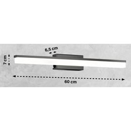 Schöner Wohnen Kollektion Wandleuchte "Wide", beige (sandschwarz), 1, H: 7cm, 1 Stk., SCHÖNER WOHNEN-KOLLEKTION, Leuchten, 1x LED 9,5 Watt,spritzwassergeschützt,mit Schalter