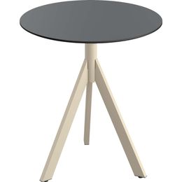 Klapptisch Essentials "Infinity", schwarz (sand, schwarz, sandfarben), B:70cm H:74cm T:70cm, Pulverbeschichteter Stahl + HPL Tischplatte, Tische, in verschiedenen Ausführungen