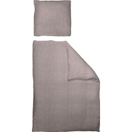 Bettwäsche Adam "Leinenbettwäsche Scribble", lila, B/L: 155cm x 200cm, 1 Stk., 1 Stk., Jacquard, B/L: 80cm x 80cm, 2 Stk., Jacquard, Obermaterial: 73% Leinen, 27% Baumwolle, Bettwäsche, aus Bio-Baumwolle
