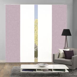 Schiebegardine Home Wohnideen "PIVE 4er SET" Gr. 1, rosa, B:60cm H:245cm, Polyester, Gardinen, Schiebevorhang Digidruck 4er Set PIVE