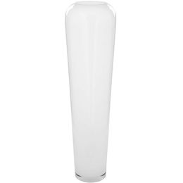 Bodenvase Fink "TUTZI, Höhe ca. 90 cm x Ø 24 cm", weiß, H:90cm Ø:24cm, Glas, Vasen, Vase aus Opalglas, mundgeblasen, Dekovase